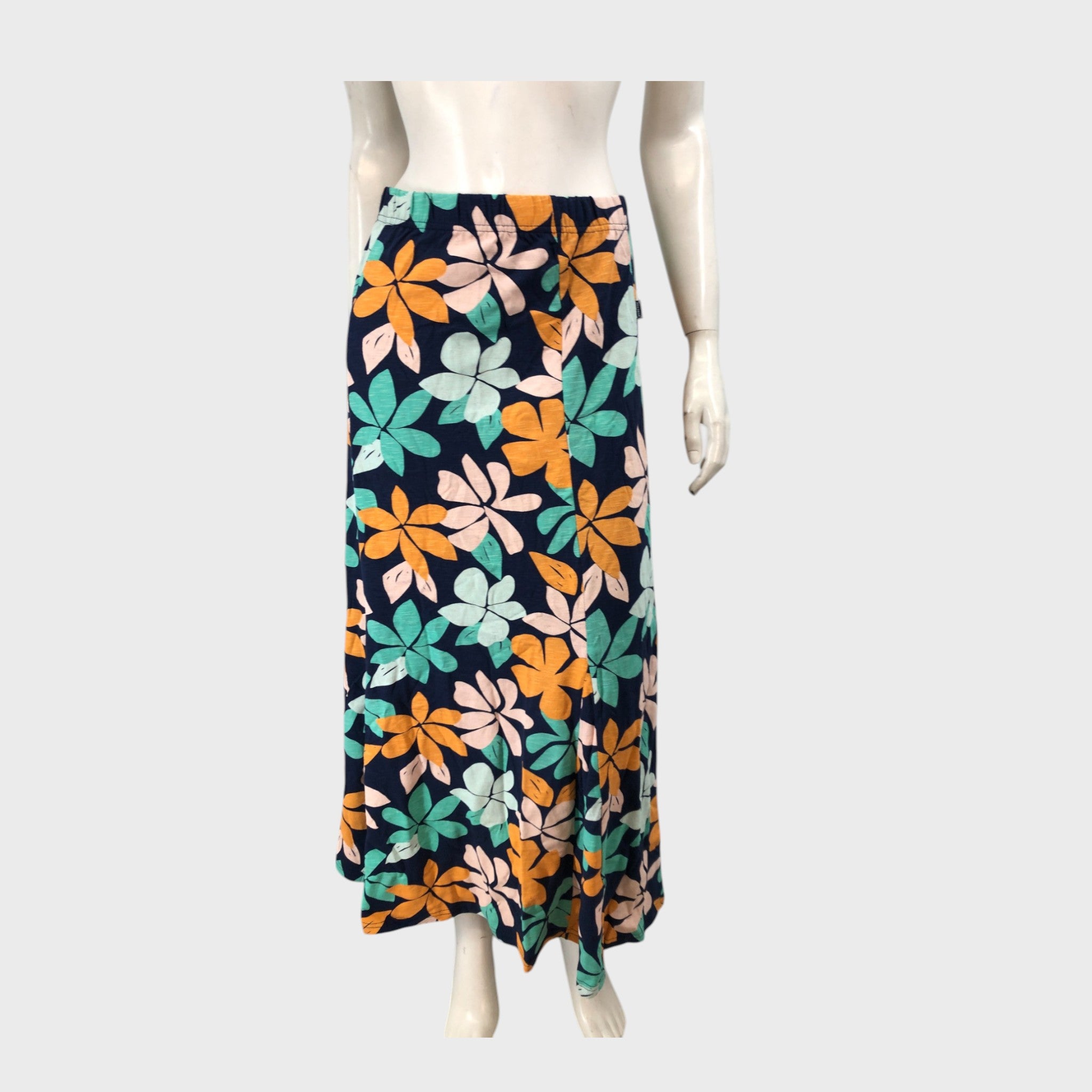 Branded Night Blue Printed Jersey Maxi Skirt | Newlife Online