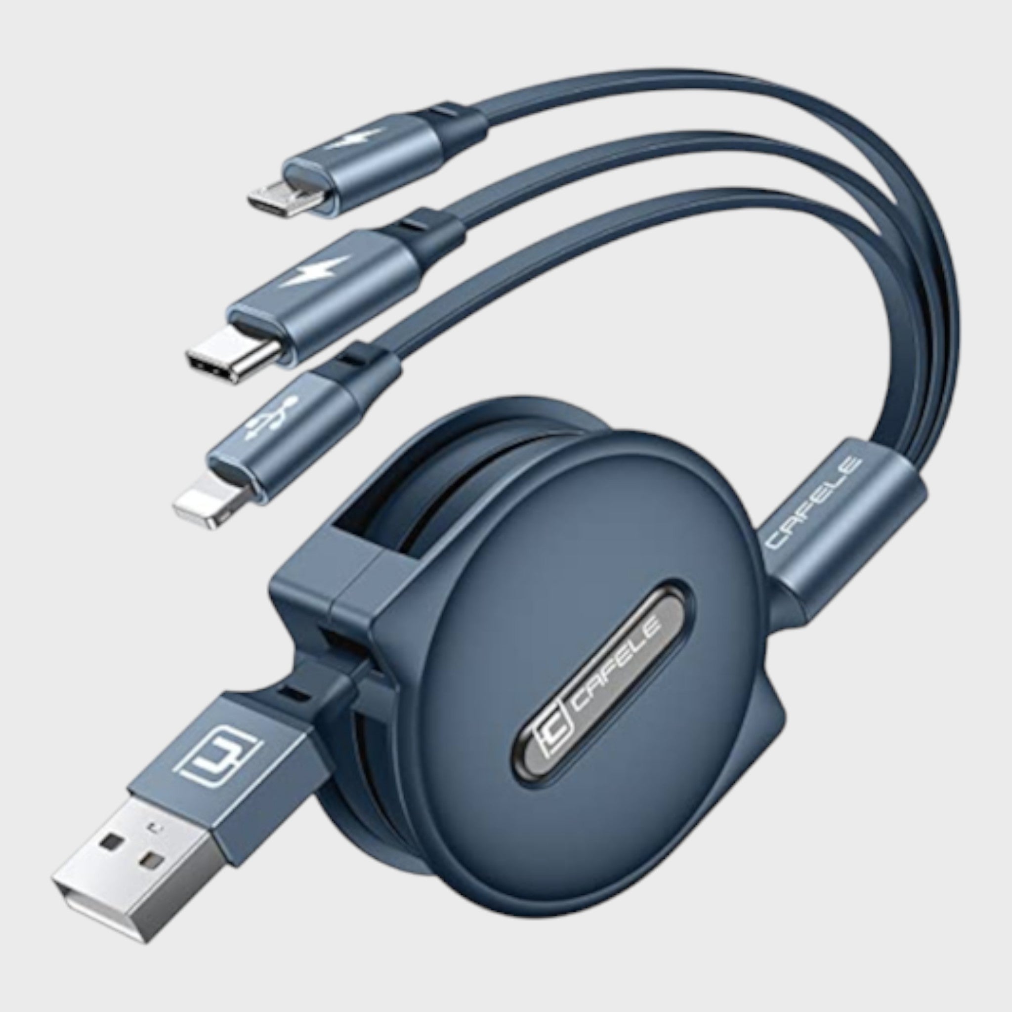 CAFELE 4ft Retractable Multi Charging Cable | Newlife Online