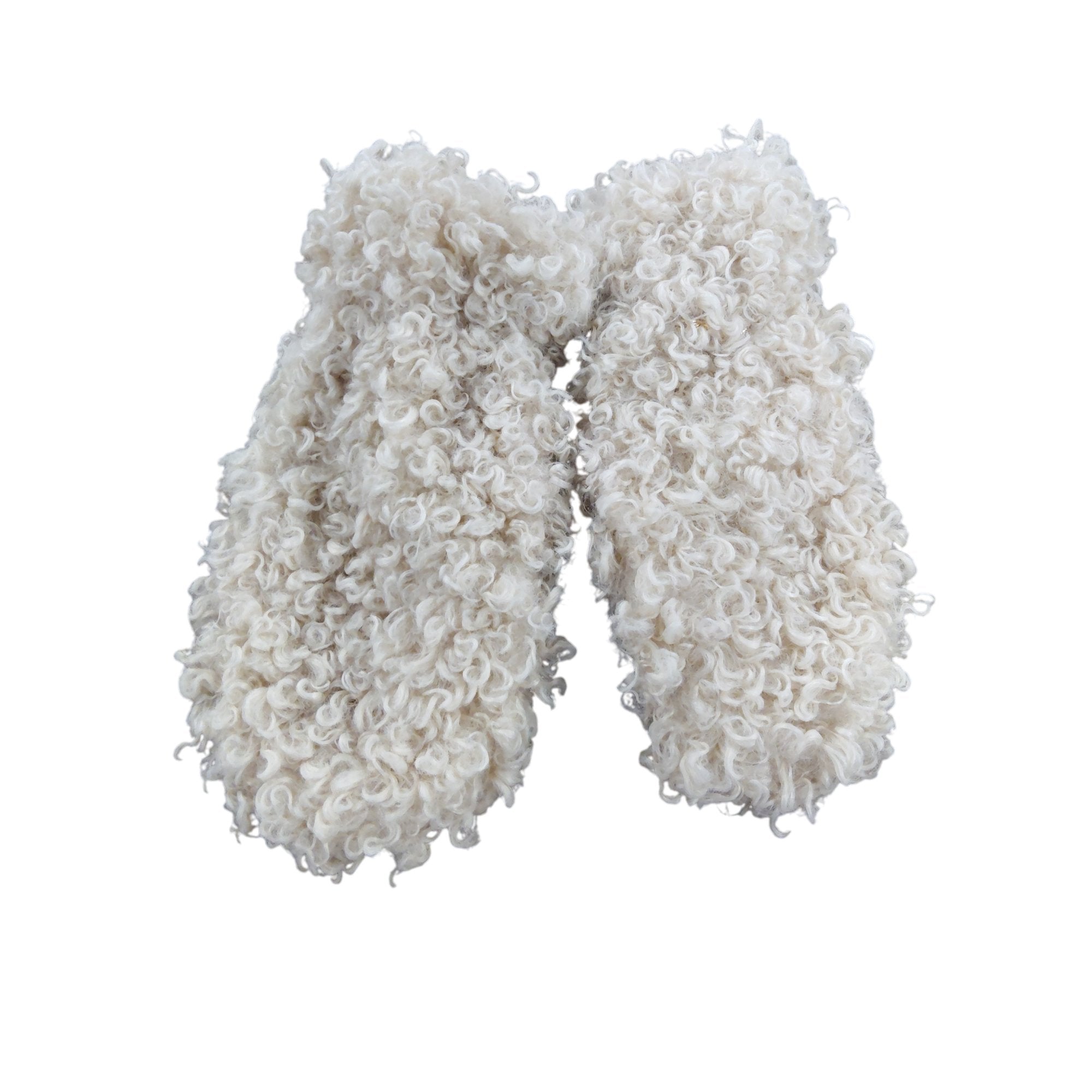River Island Girls Mittens 5-12 Yrs Cream Faux Fur Lined Winter Gloves ...